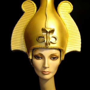 OSIRIS GOLD HEADDRESS, Unisex, Egyptian Crown, Burning Man, Halloween ...