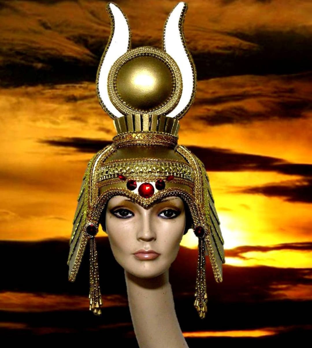 Cleopatra Crown Gold and Red, Burning Man, Fantasy Fest, Halloween ...