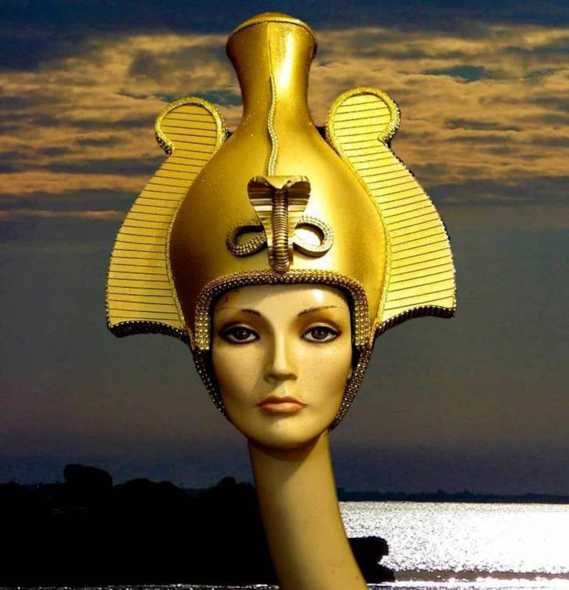 OSIRIS GOLD HEADDRESS Unisex Egyptian Crown Burning Man - Etsy