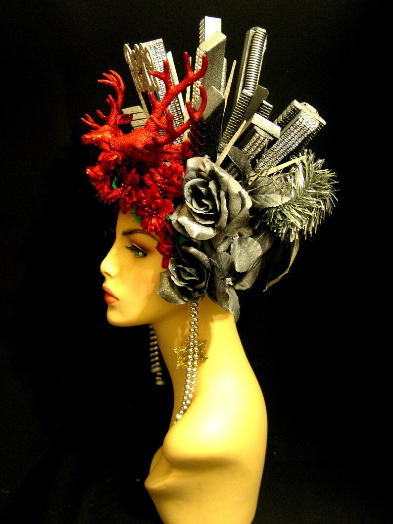 Christmas in New York Headdress READY TO SHIP Christmas Hat - Etsy