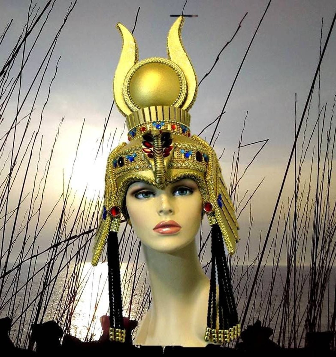 Cleopatra Headdress Blue and Red - Etsy