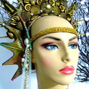 Mermaid Queen Headpiece, READY TO SHIP, Mermaid Headpiece, Burning Man ...