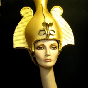 OSIRIS GOLD HEADDRESS, Unisex, Egyptian Crown, Burning Man, Halloween ...