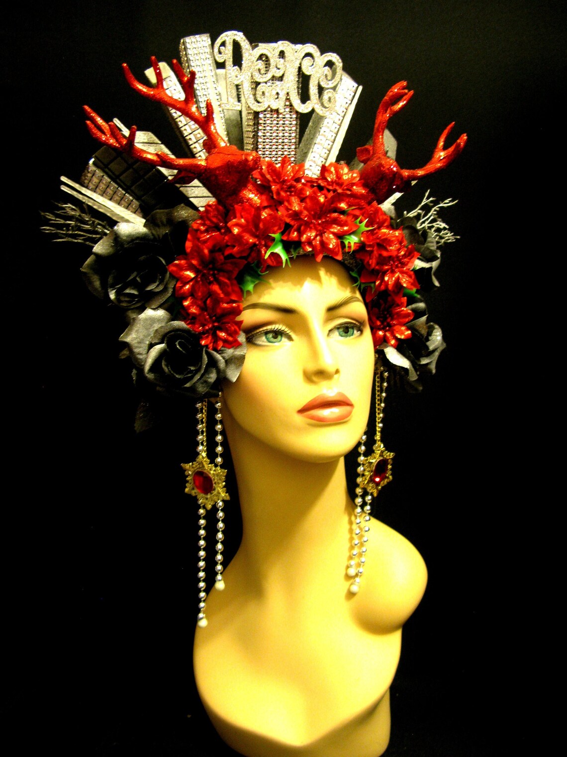 Christmas in New York Headdress READY TO SHIP Christmas Hat - Etsy
