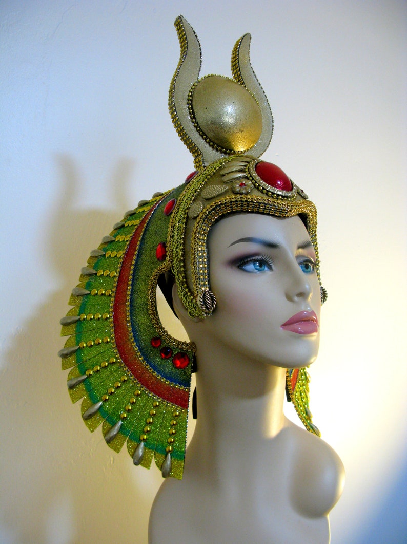 Isis Crown , Headdress, Cleopatra Costume, Fantasy Fest, Burning Man ...
