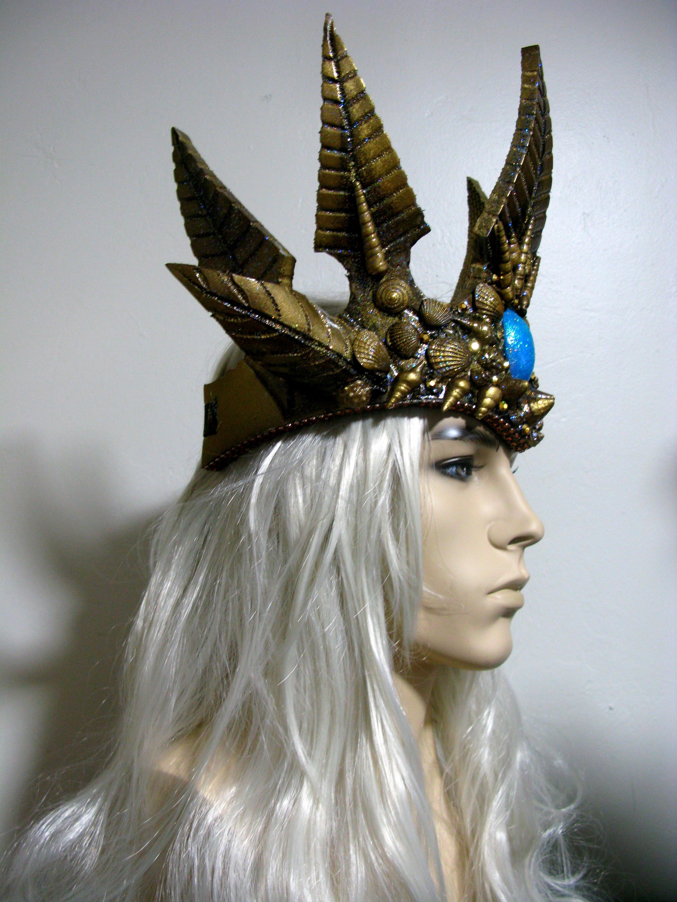 Poseidon Crown, Burning Man, Fantasy Fest, Halloween Costume, Miami ...