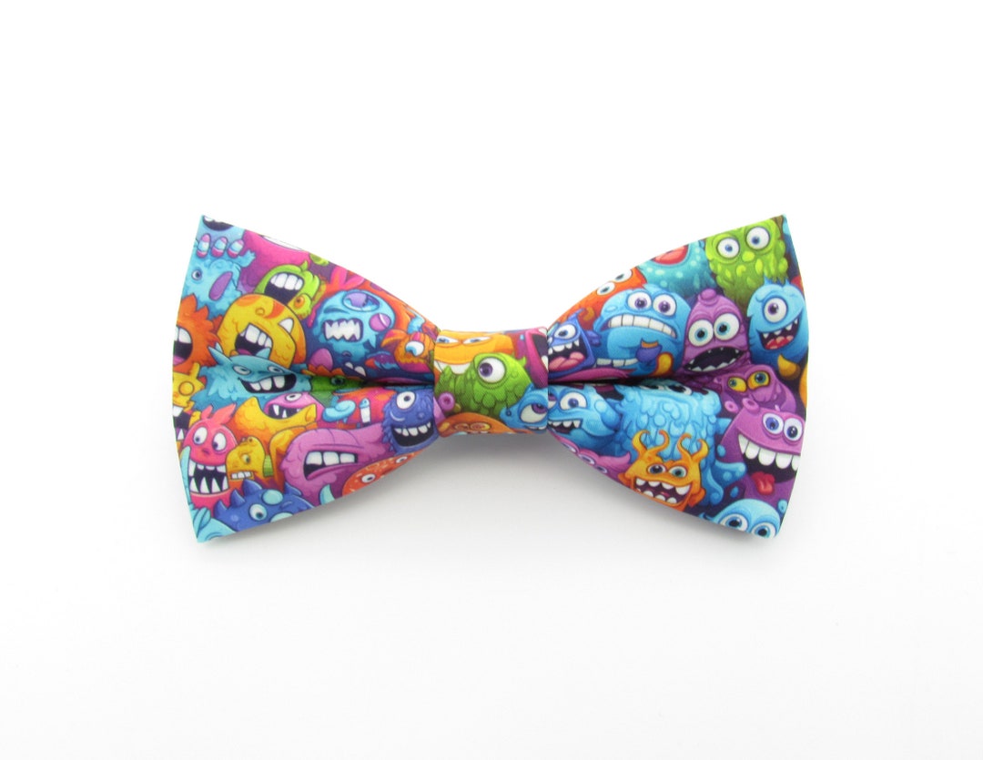 Funny Monster Bowtie Set - Colourful Crazy Monsters Pattern | Fun ...
