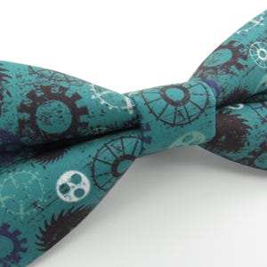 Teal Steampunk Bowtie Set - Cogs Industrial | Adult Bowtie | Men's ...