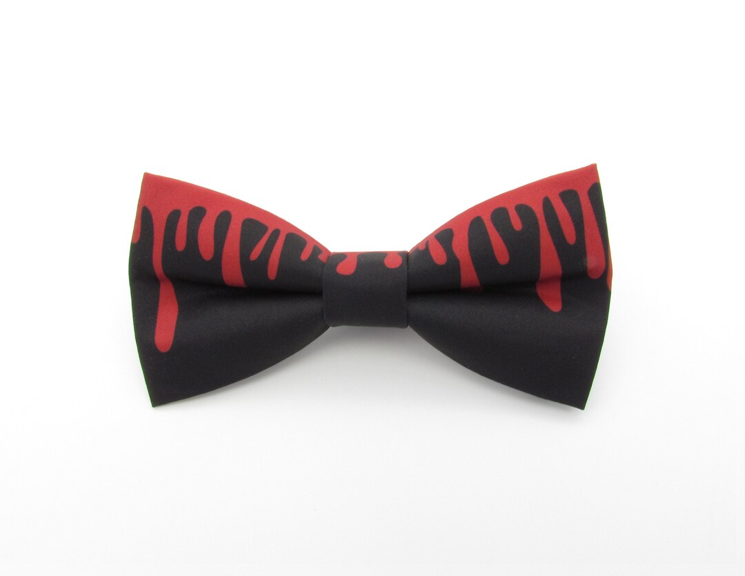 Dripping Blood Bowtie & Faux Pocket Square - Vampire Bowtie | Dracula ...