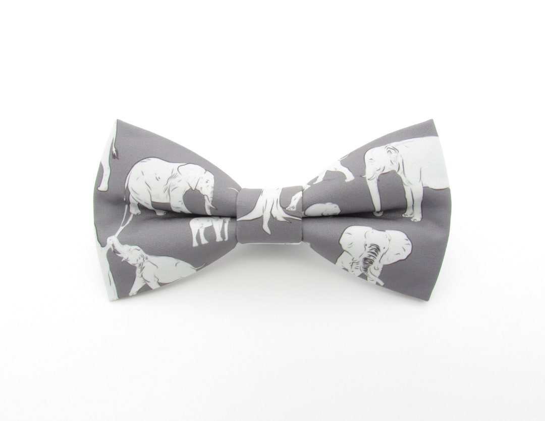Elephant Bowtie & Faux Pocket Square - Elephant Bowtie | Grey Elephants ...