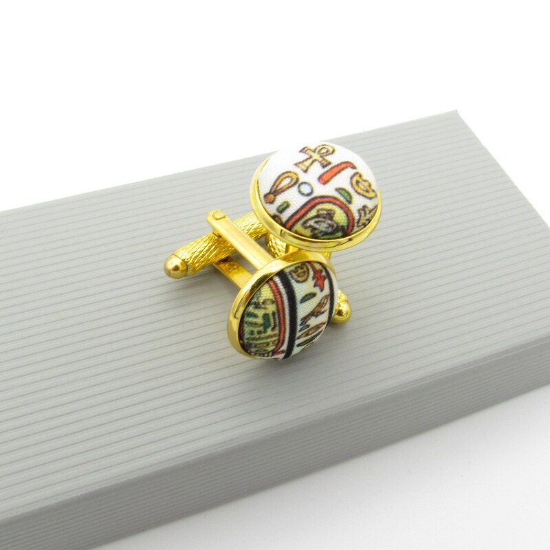 Egyptian Gold Cufflinks - Etsy
