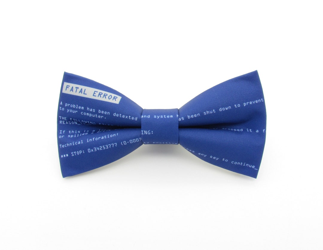 Blue Screen of Death Bowtie - Tech Bowtie | Computer Error | Computer ...