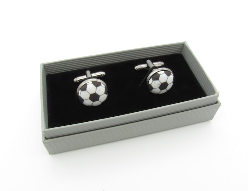 Football Cufflinks - Soccer Ball Cufflink | Black and White Hexagon ...