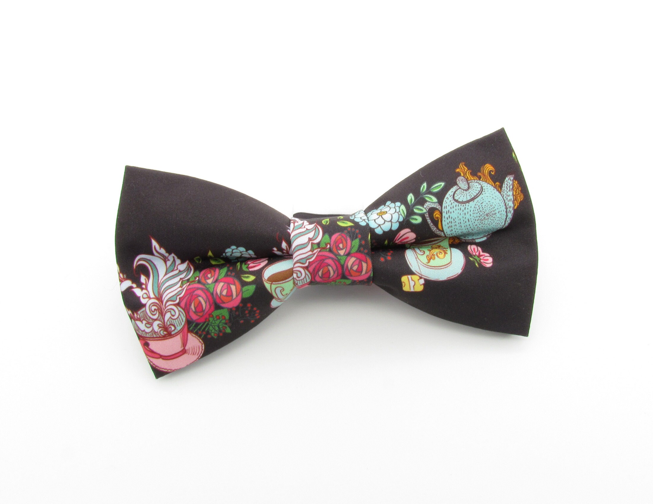 Floral Teapot Design Bowtie - Afternoon Tea | Cream Tea | Teapots ...