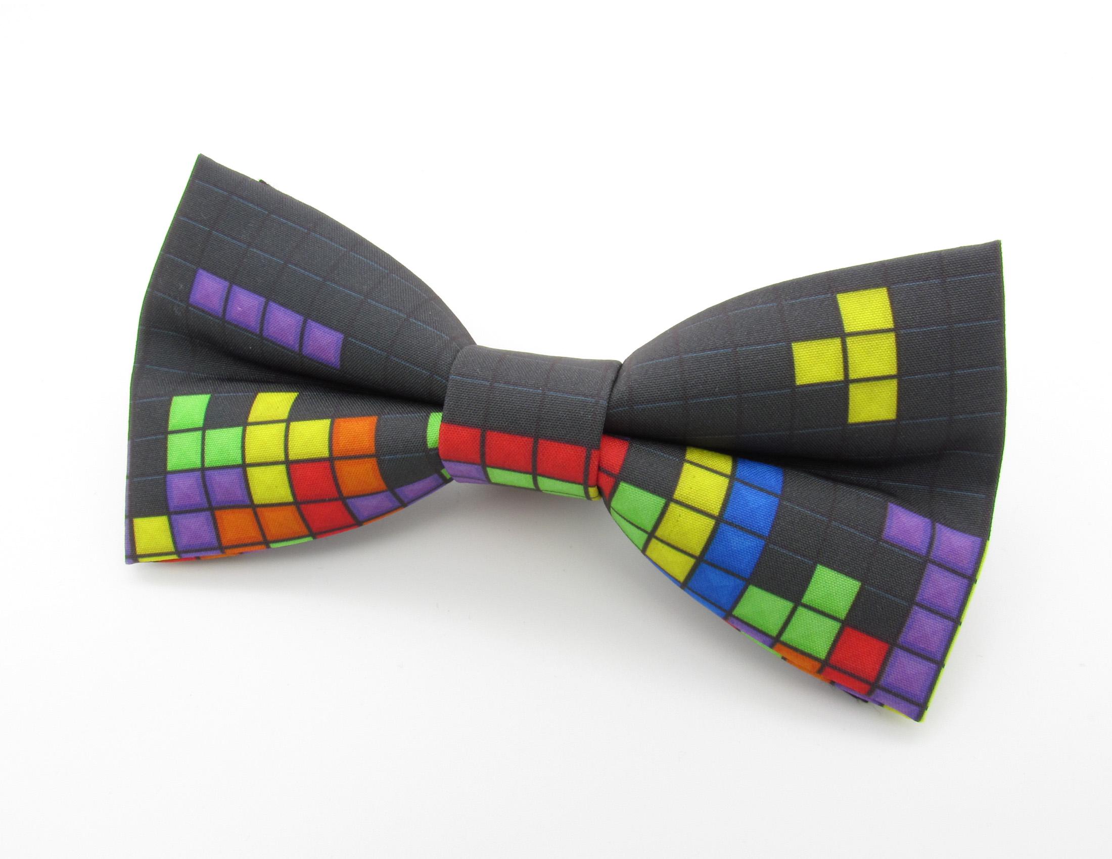 Retro Game Bowtie - Block Game Puzzle Bowtie | Gamer Nerd Bowties | Men ...