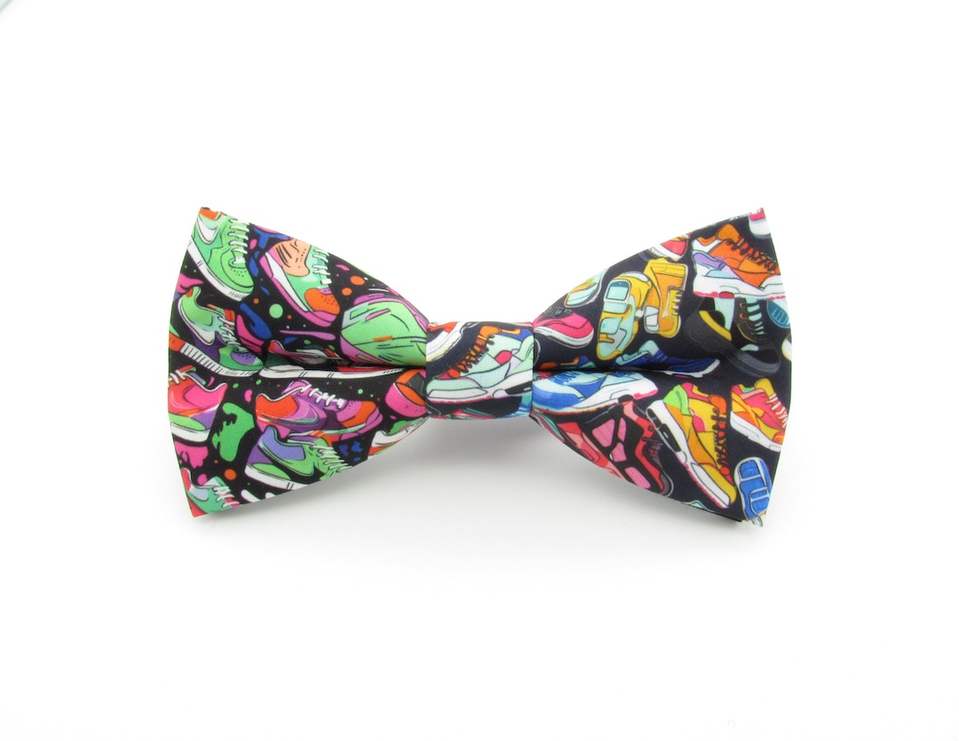 Funky Trainer Bowtie - Colourful 80's Shoe Bowtie | Sneaker Bowtie ...