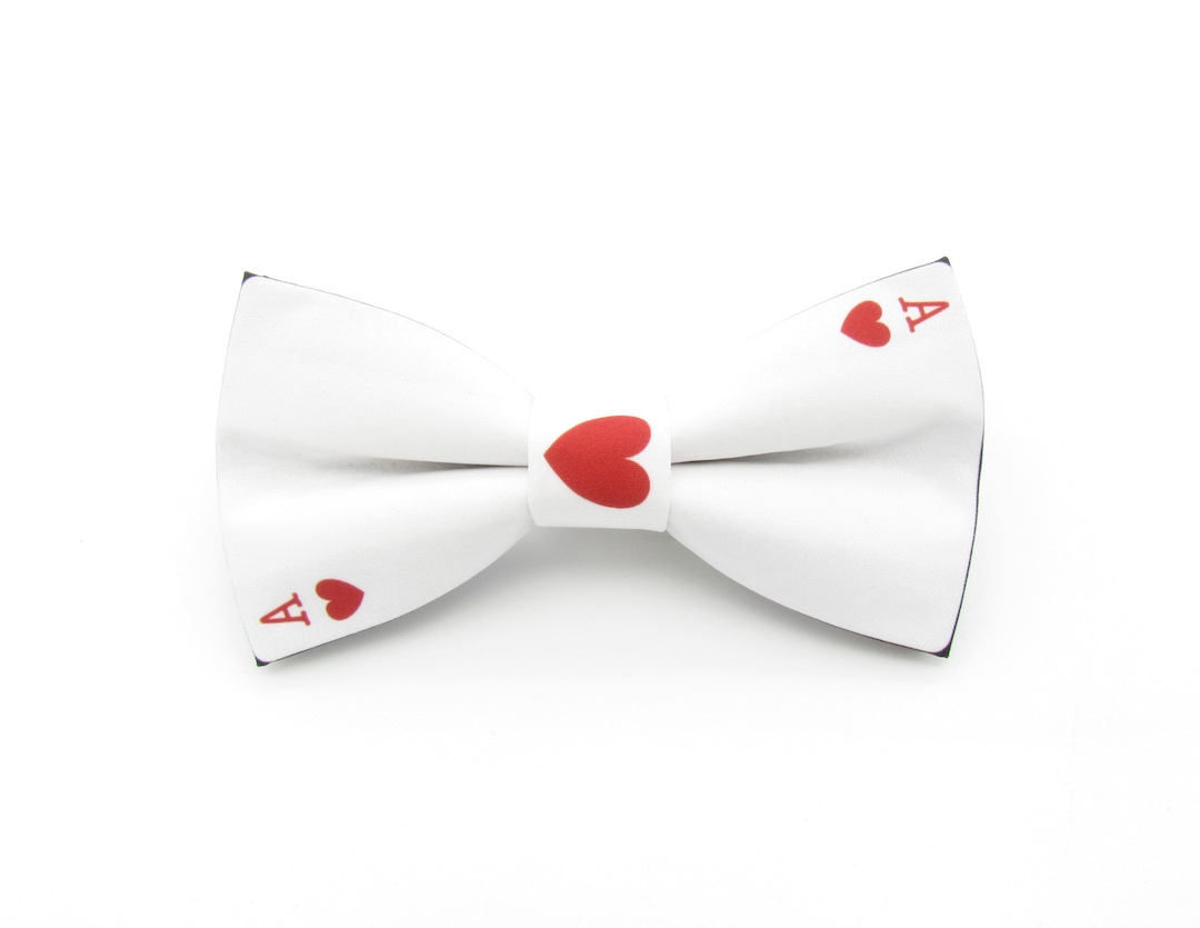 Ace of Hearts Bowtie Set - Cards | Playing Card Cufflinks | Mens ...