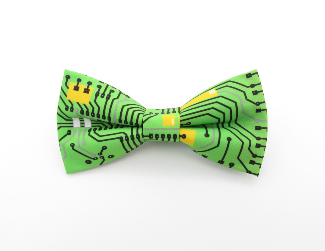 Green Computer Chip Bowtie Set - Geeky Bowtie | Mens Bowties | Comic ...