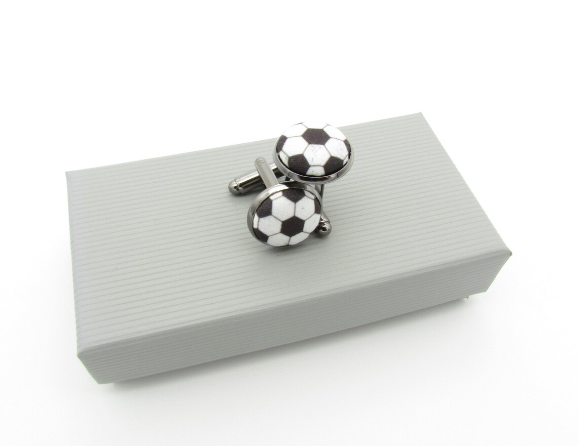 Football Cufflinks - Soccer Ball Cufflink | Black and White Hexagon ...