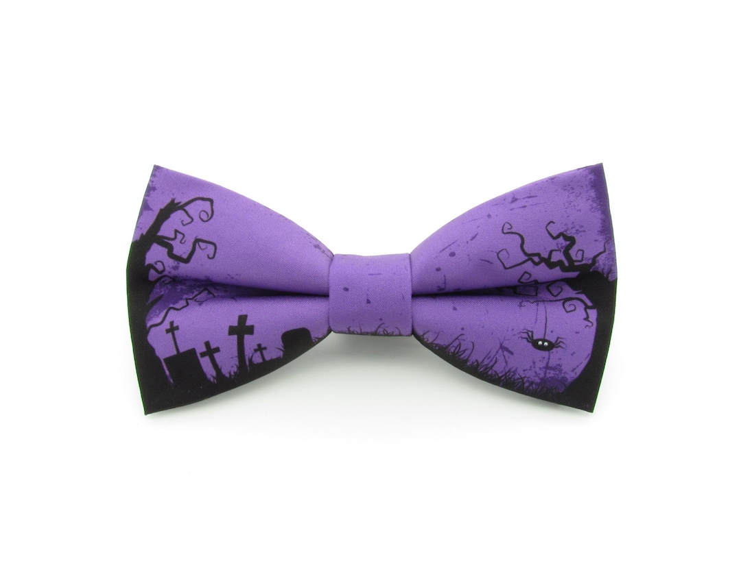 Spooky Purple Halloween Bowtie - Creepy Bowtie | Mens Bowties | Tree ...