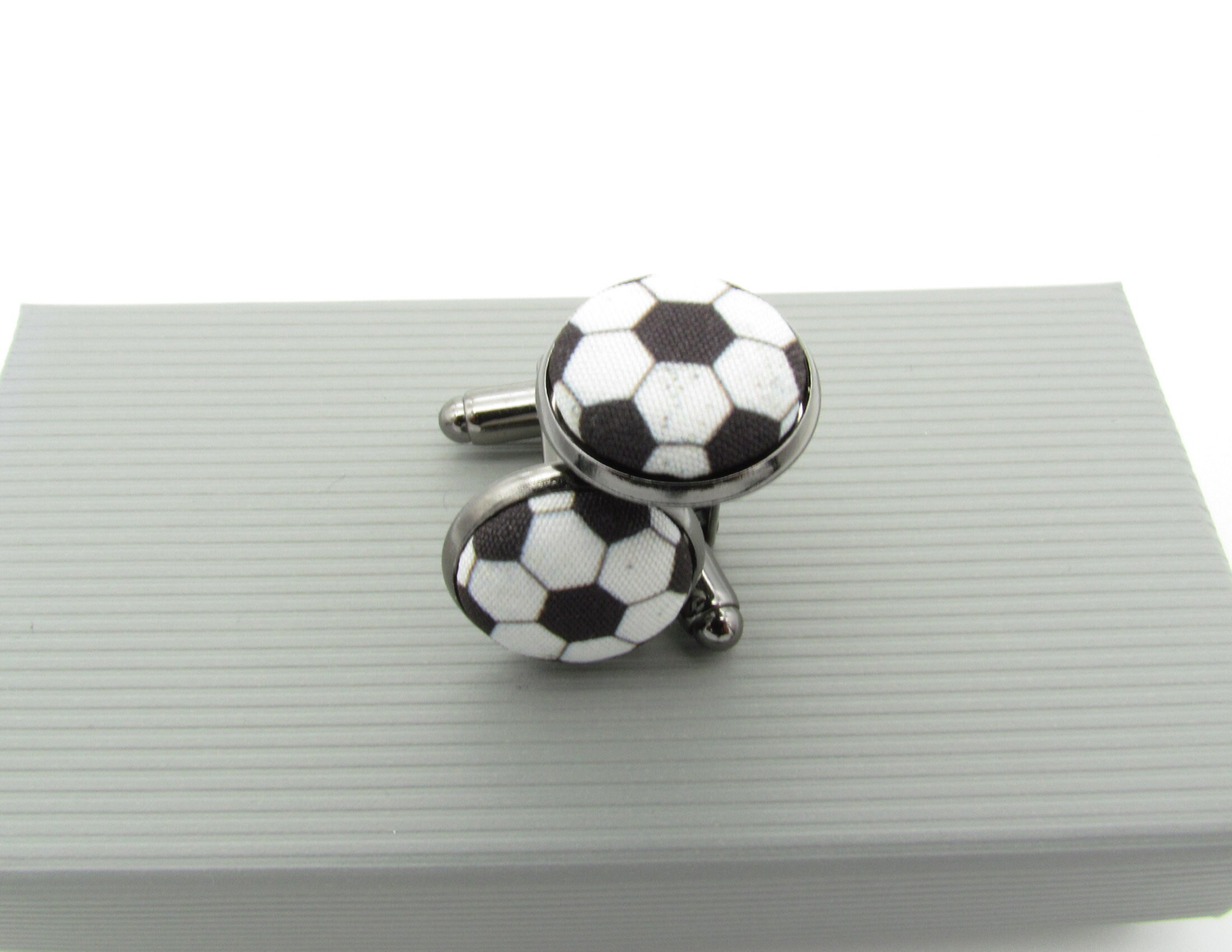 Football Cufflinks - Soccer Ball Cufflink | Black and White Hexagon ...