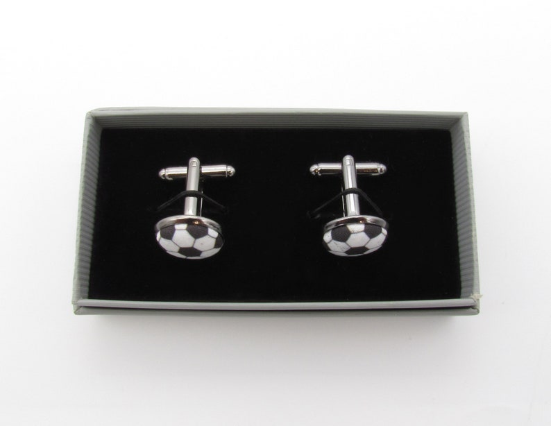 Football Cufflinks - Soccer Ball Cufflink | Black and White Hexagon ...