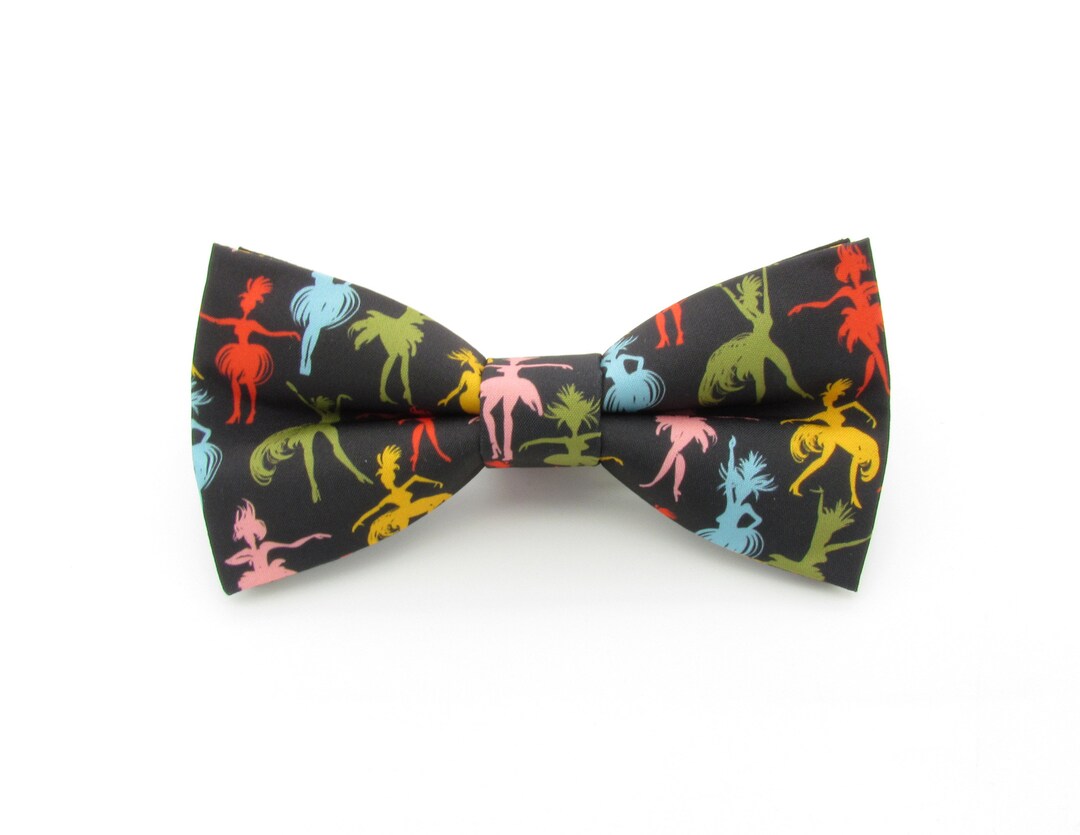 Copacabana Bowtie - Showgirl Dancers Patterned Bowtie | Formal Bow Tie ...