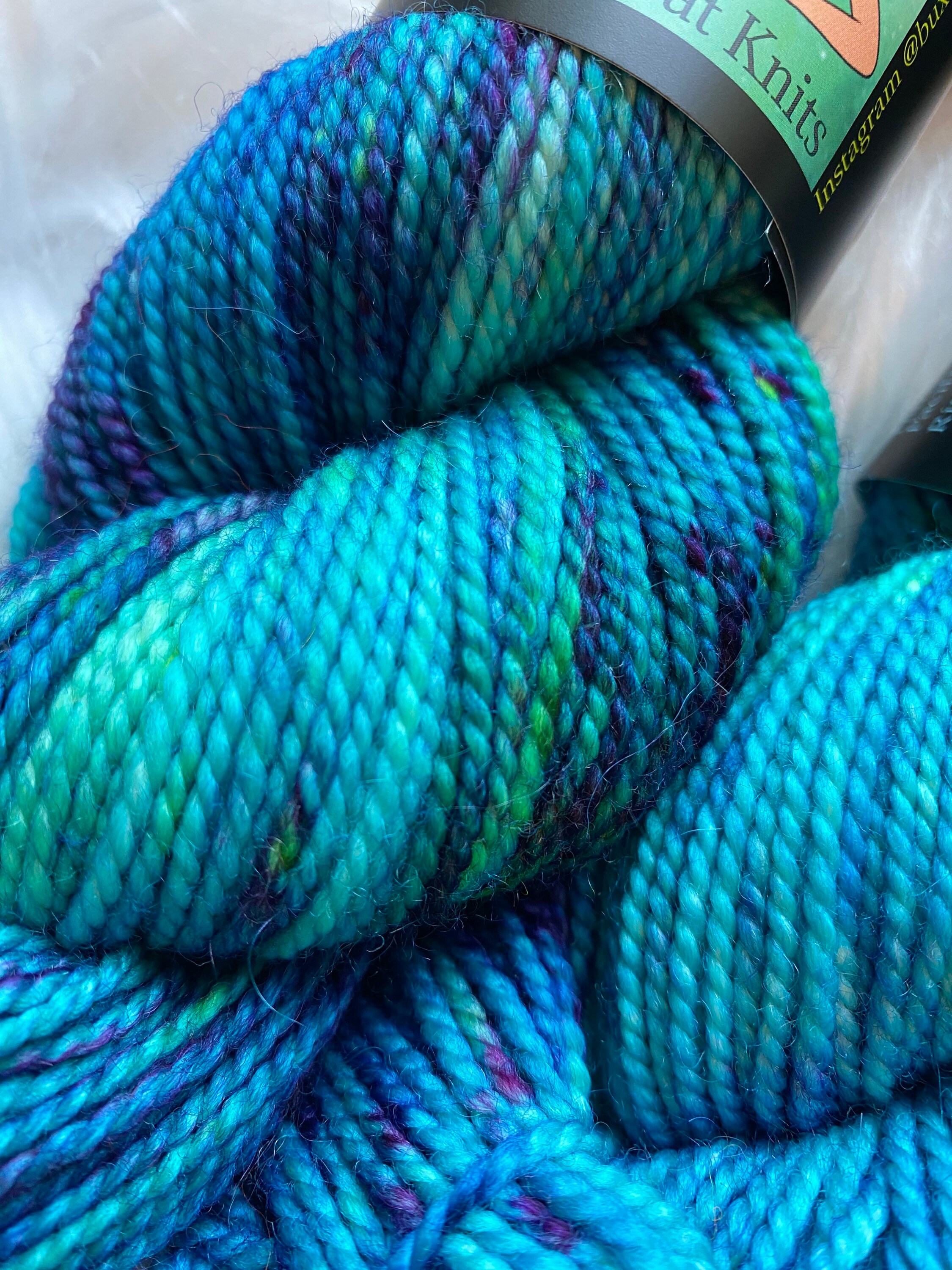 Mermaid Flowers Baby Merino Heavy Worsted Aran hand dyed indie dyed yarn