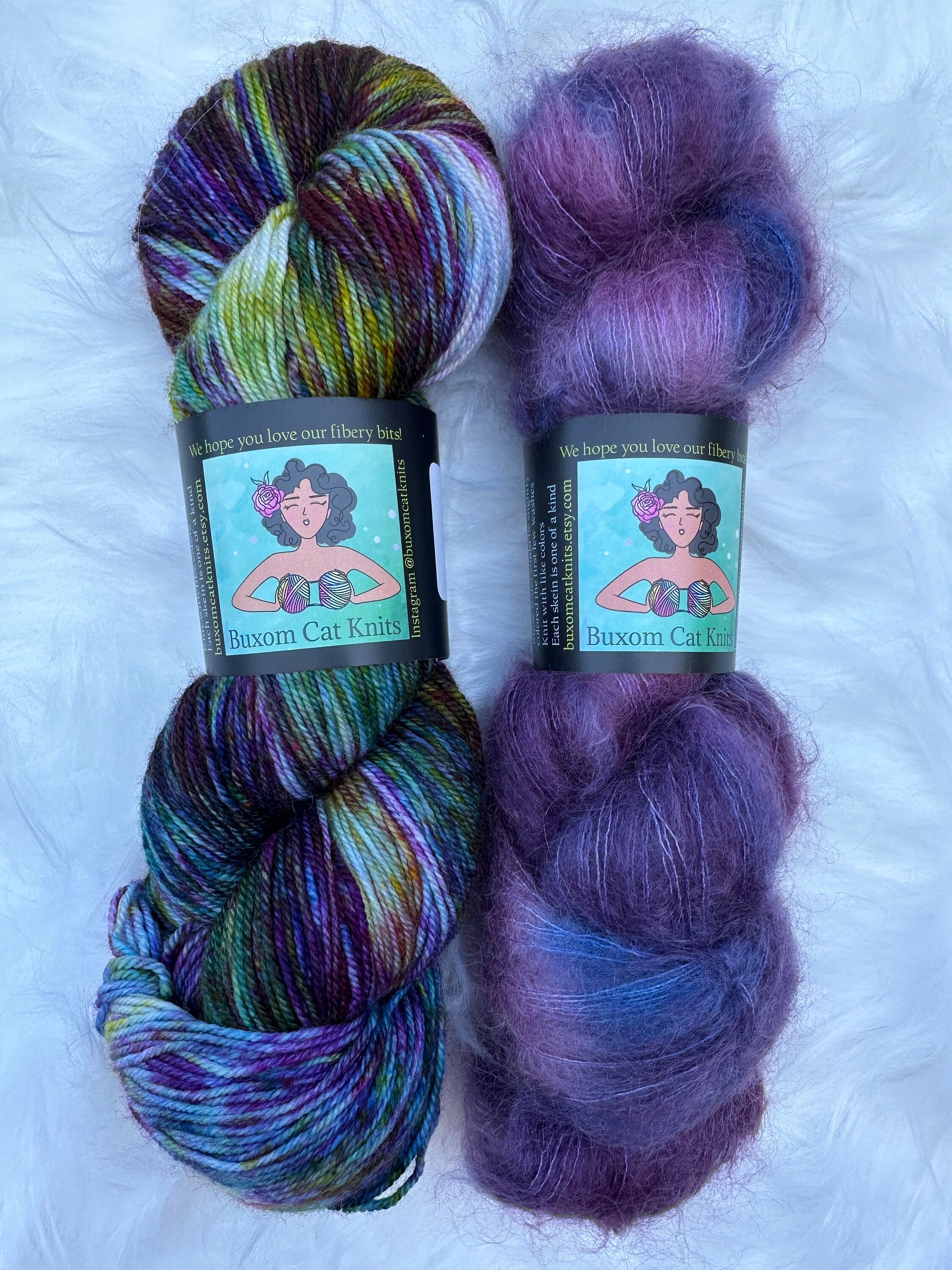 Mermaids Sock Yarn/ Fluff Lace Set