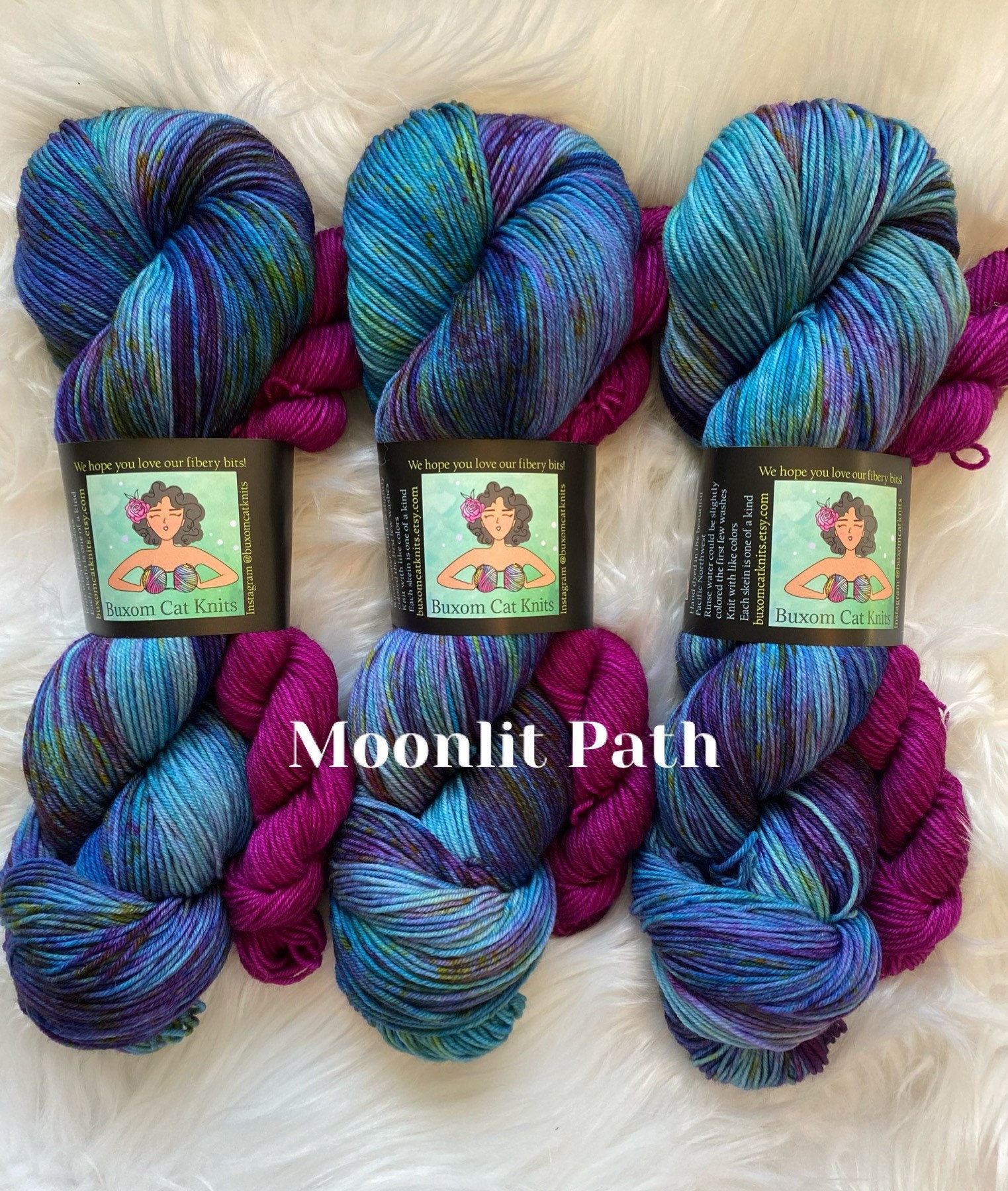 MOONLIT PATH Family Sock Yarn Set / Indie Dyed / Hand Dyed / Merino ...
