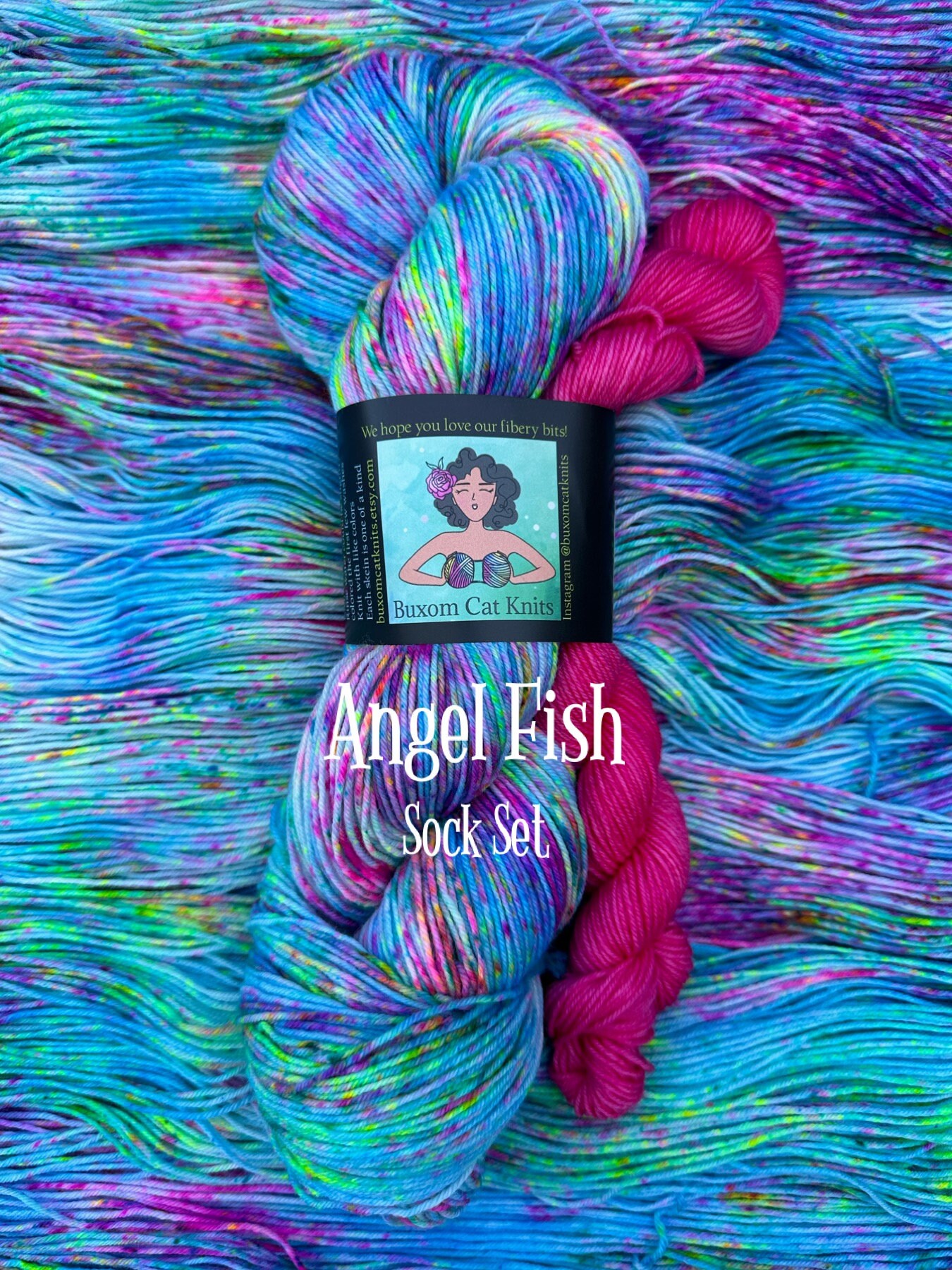 Angel Fish Sock Set Hand Dyed/Indie Dyed Yarn