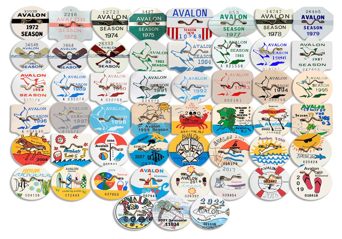 Beach Tags of Avalon, NJ. (958) - Etsy