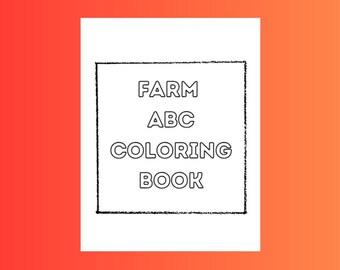 FARM ALPHABET Coloring Pages - Etsy