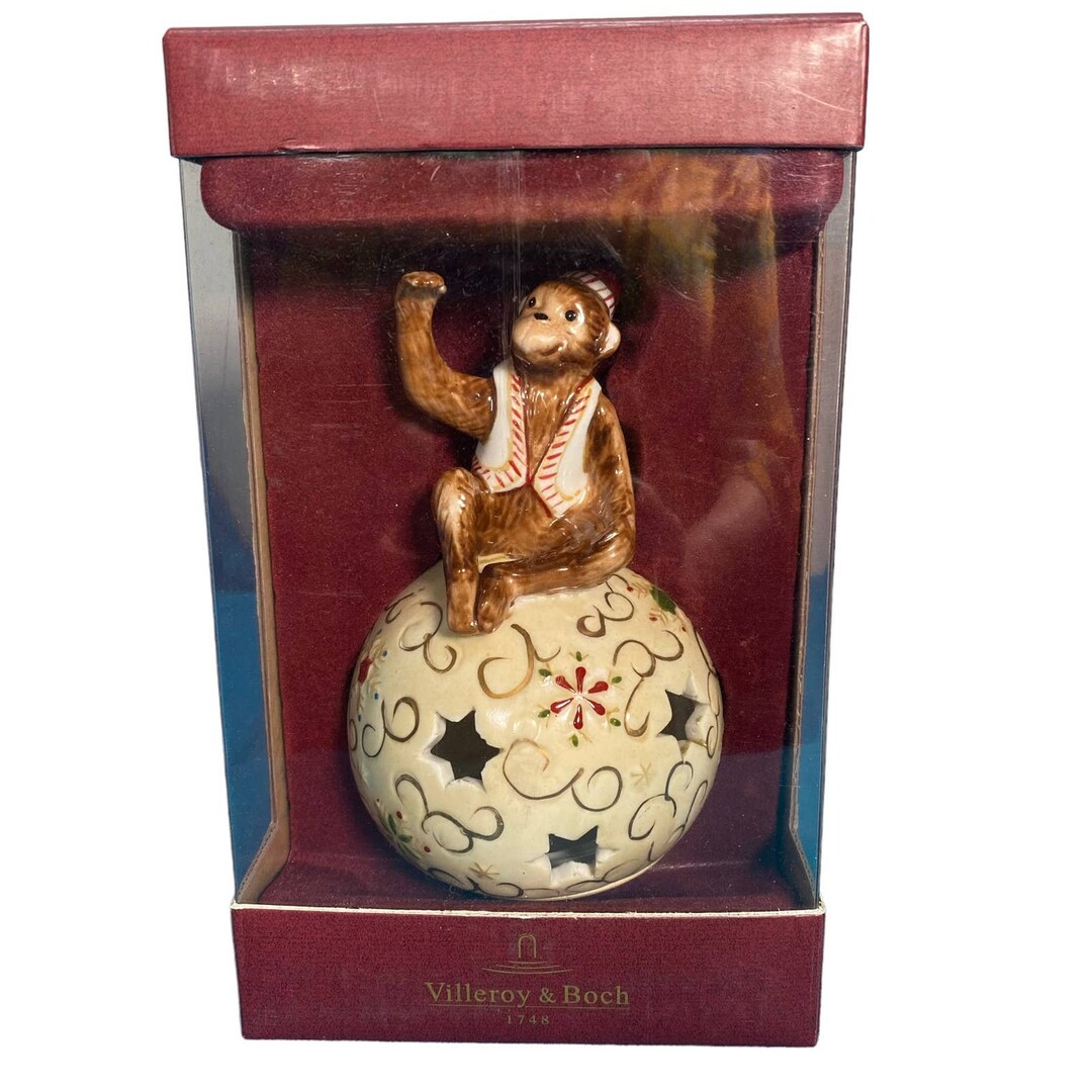Villeroy & Boch Christmas Circus Monkey Ball of Light Tealight - Etsy