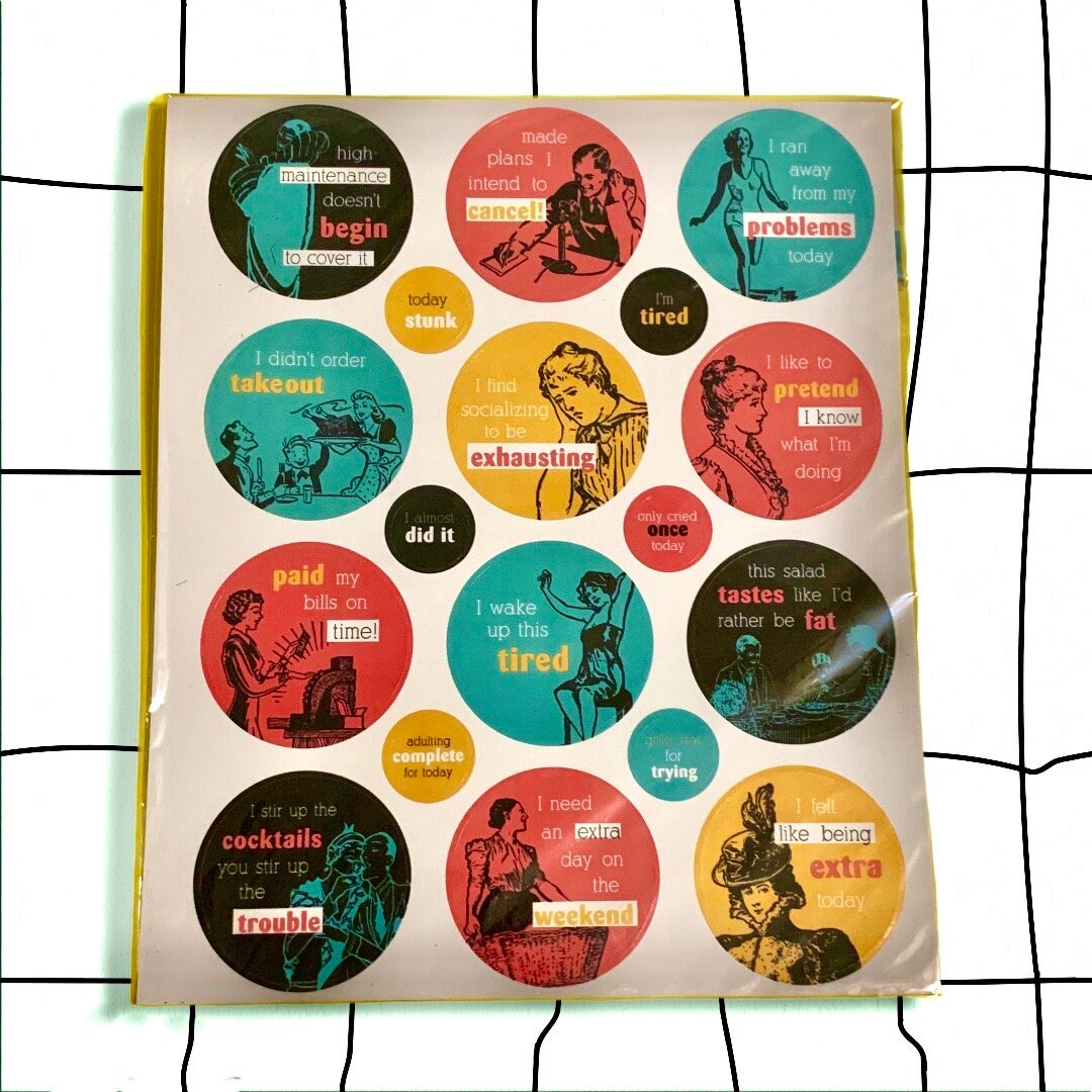 Funny Adult Stickers Because Adulting is Hard Novelty Stickers Reward ...