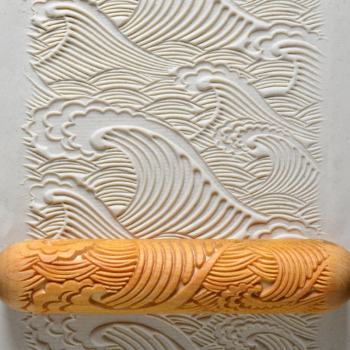 Wave RL-025 Large Pottery Handle Roller Craft Supplies & Tools Ceramics ...