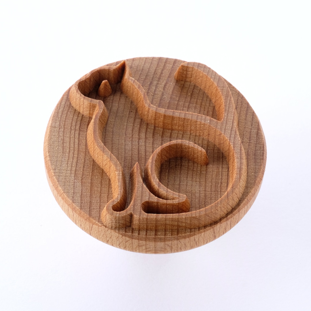 Scxl-052 Extra Large Round Stamp - Cat - Etsy