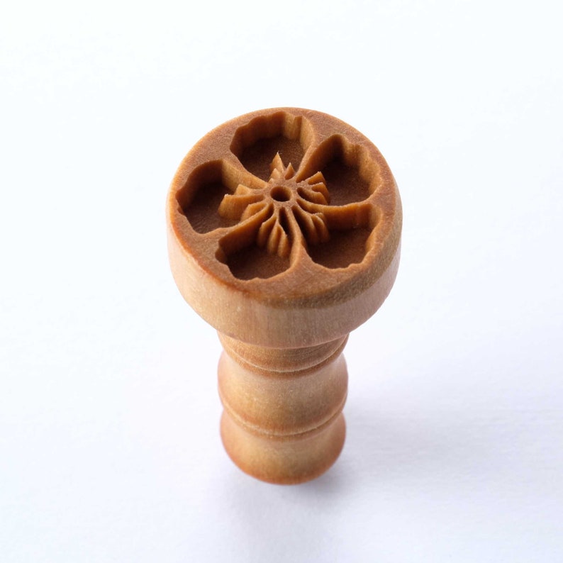 Scm-262 Medium Round Wood Pottery Stamp - Hibiscus - Etsy