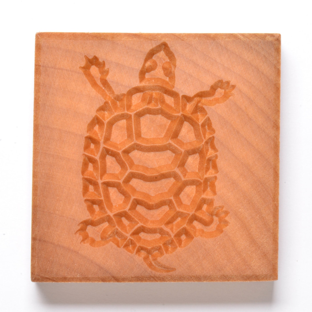 Ssl-084 Large Square Stamp - Turtle - Etsy