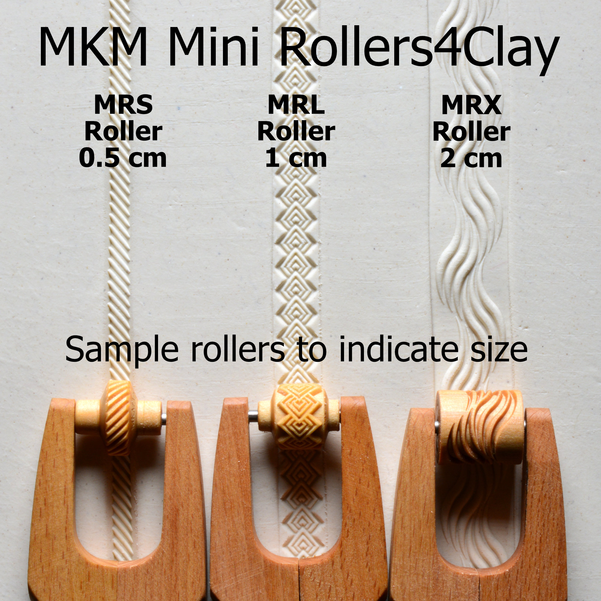 MRX-003 Mini Pottery Roller 2 Cm Funky Floral | Etsy