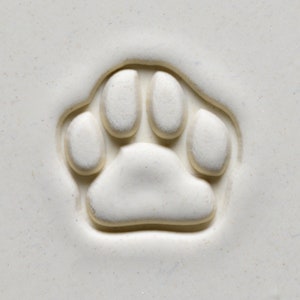 Scl-067 Large Round Wood Pottery Stamp - Dog Paw Print - Etsy UK
