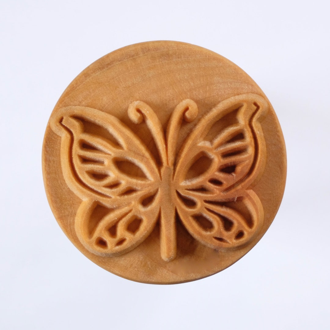 Scxl-016 Extra Large Round Stamp - Butterfly - Etsy