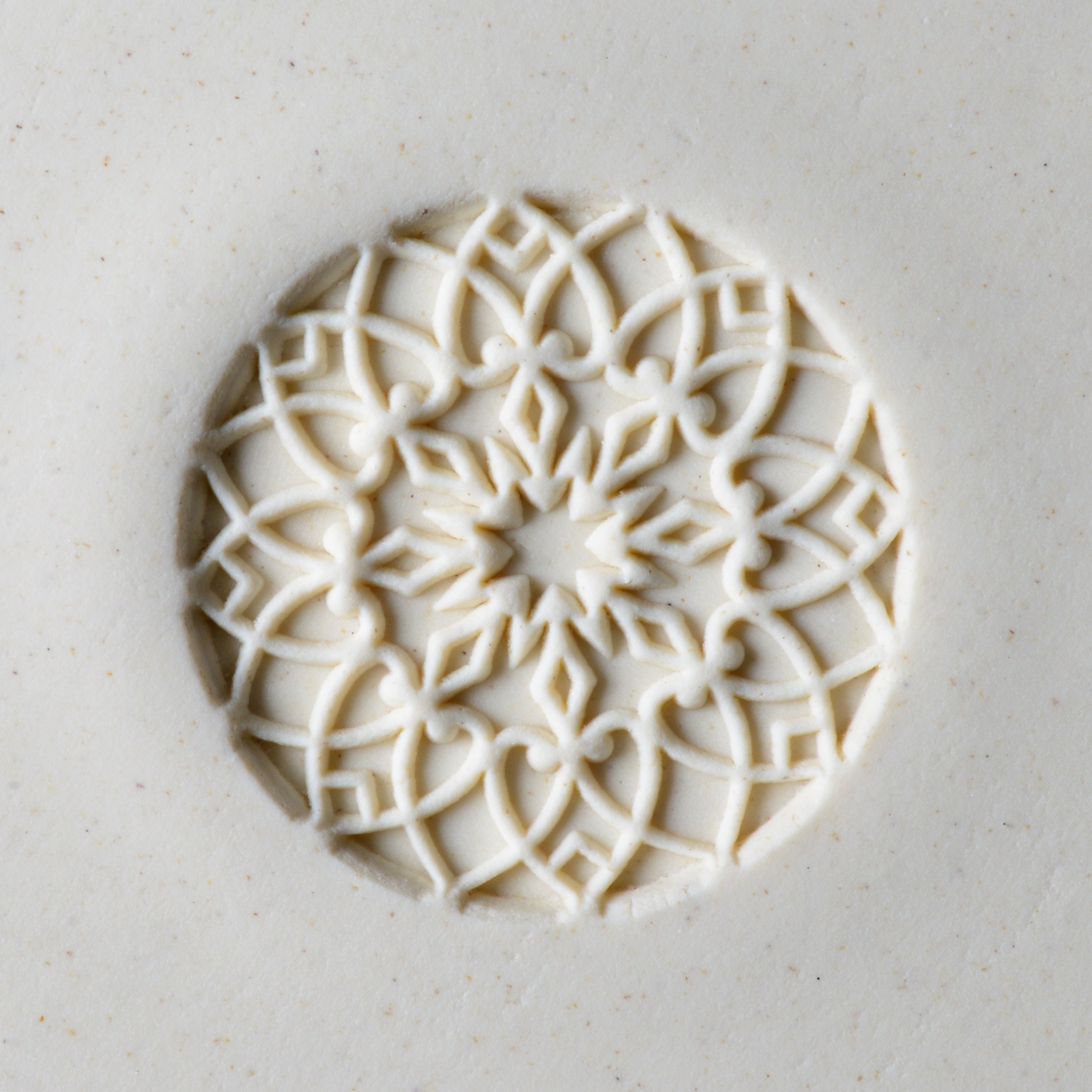 Scl-012 Large Round Wood Pottery Stamp - Rose Window 2 - Etsy