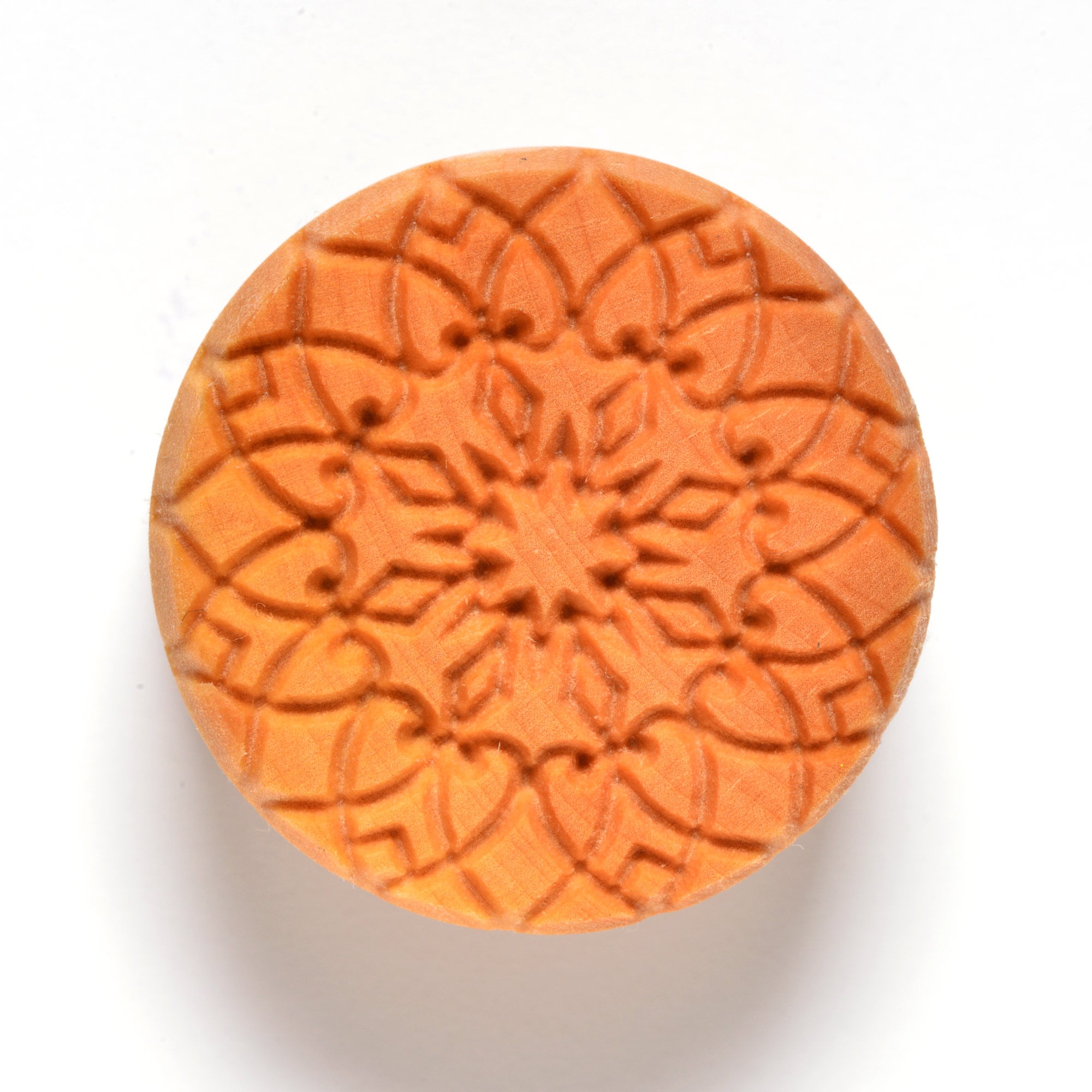 Scl-012 Large Round Wood Pottery Stamp - Rose Window 2 - Etsy