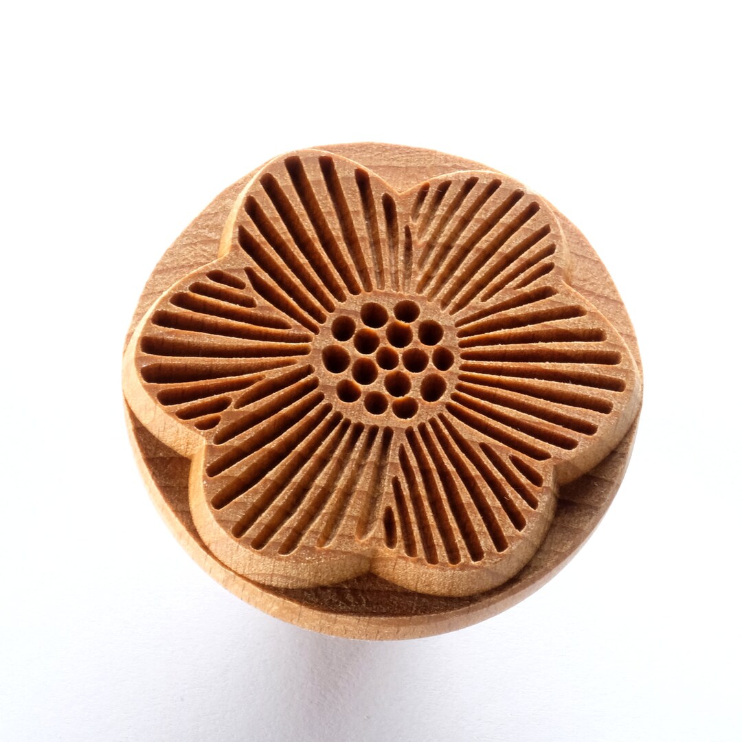 Scxl-055 Extra Large Round Stamp - Flower Design - Etsy