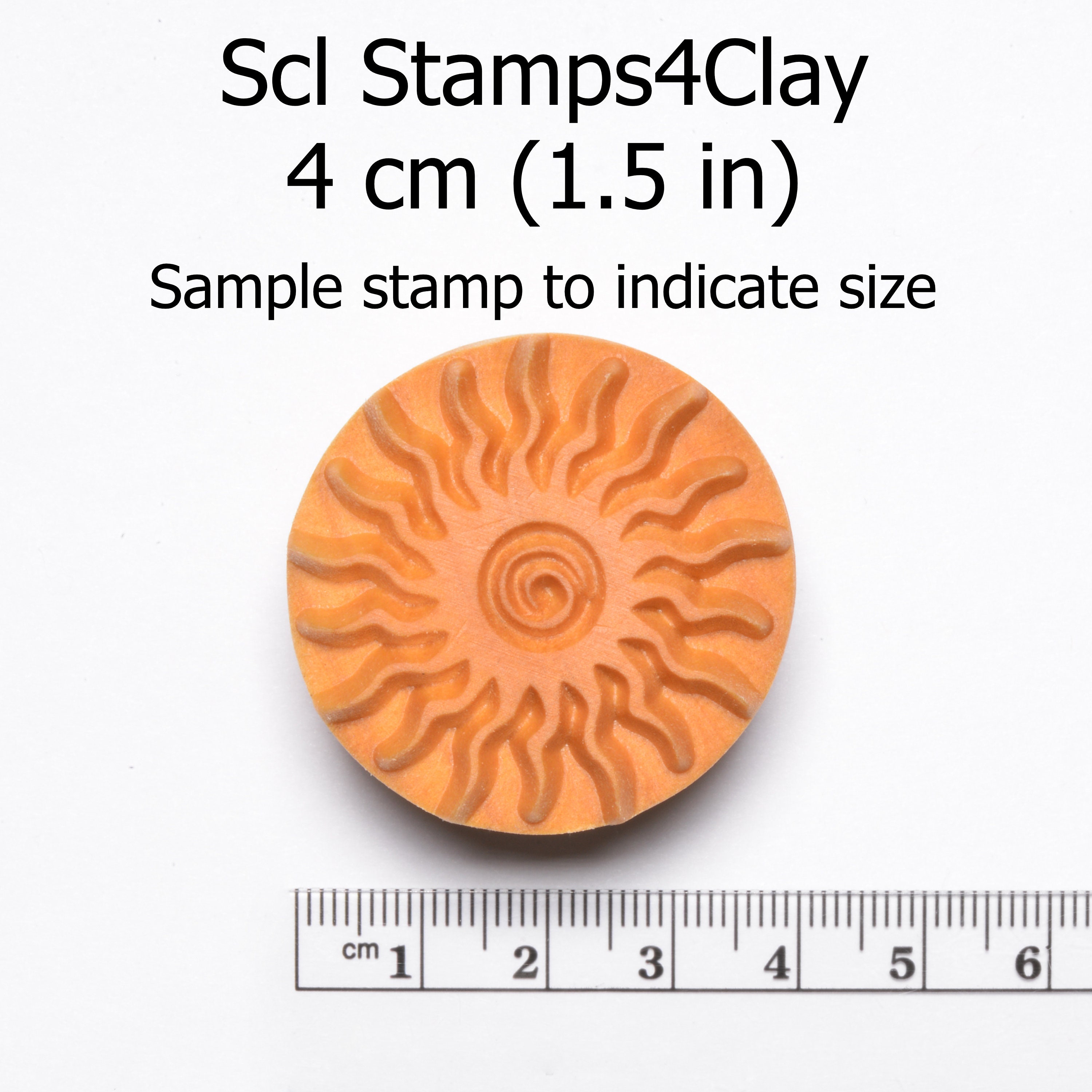 Scl-017 Large Round Stamp Pine Cone - Etsy