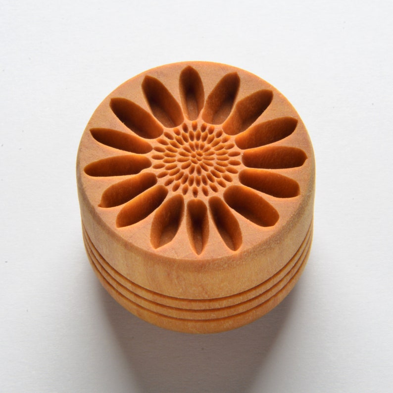 Scl-108 Large Round Stamp - Sunflower - Etsy