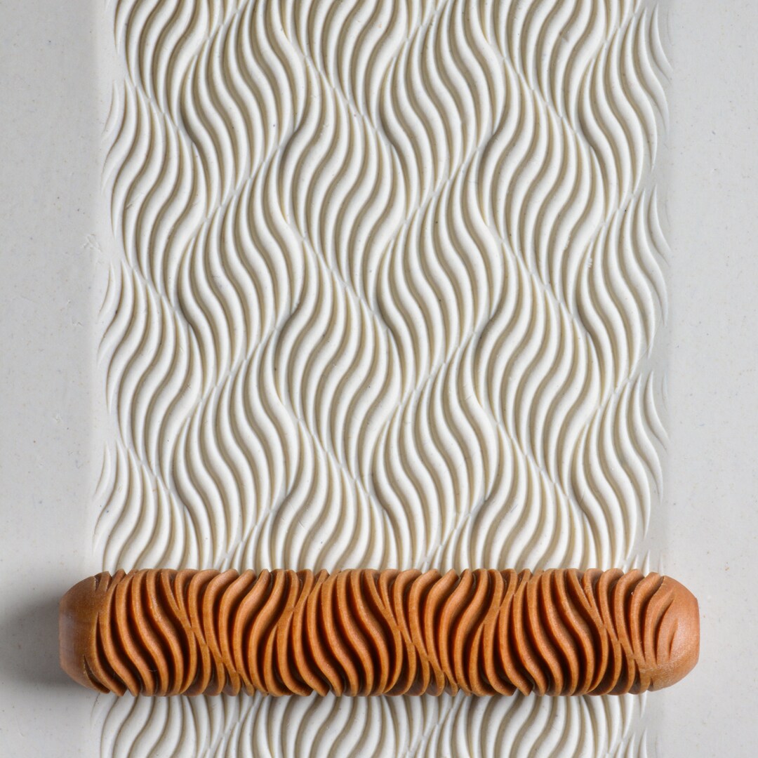 BHR-092 Big Pottery Hand Roller - Wave Flow - Etsy