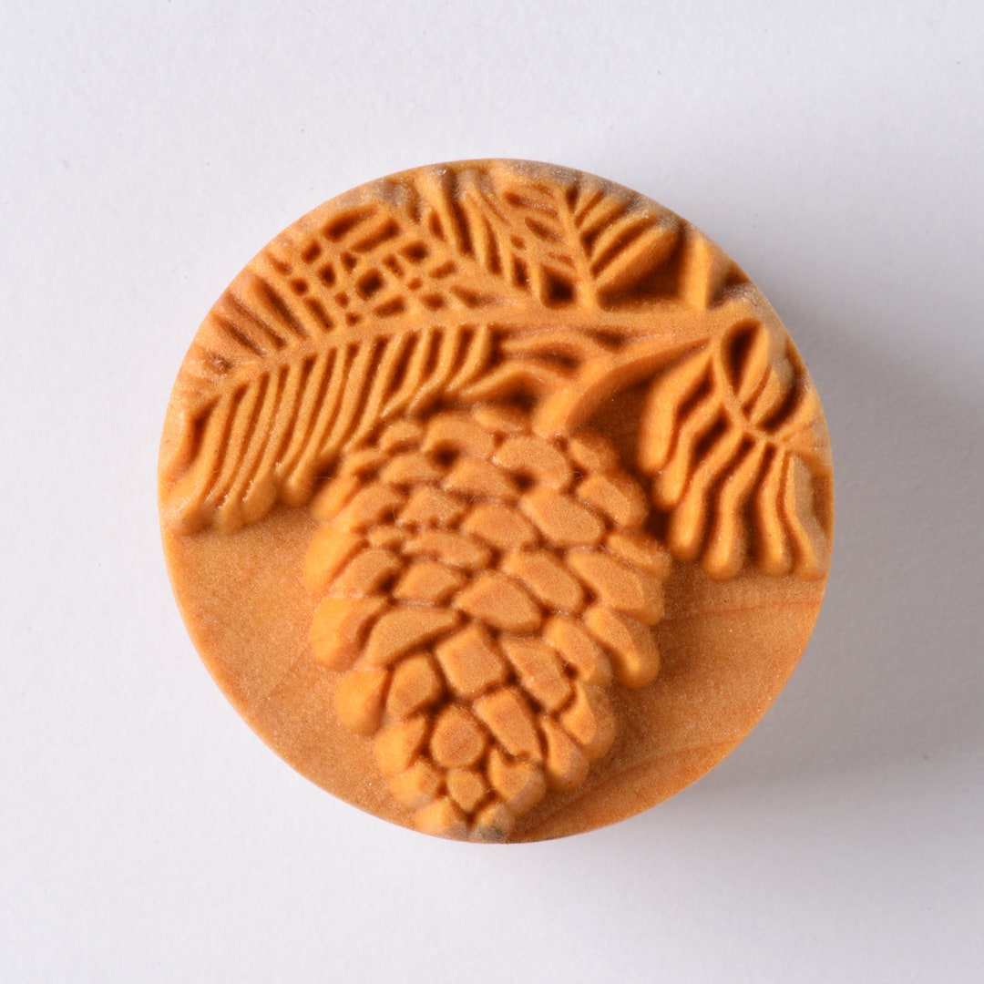 Scl-017 Large Round Stamp - Pine Cone - Etsy