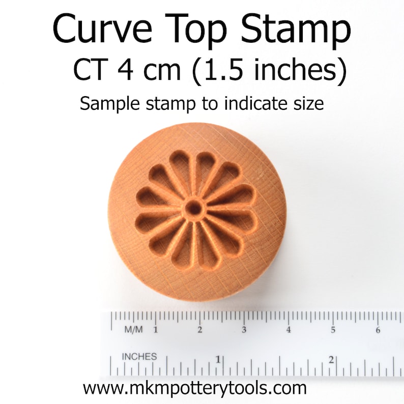 CT-008 Curve Top Stamp Whirling Flower - Etsy